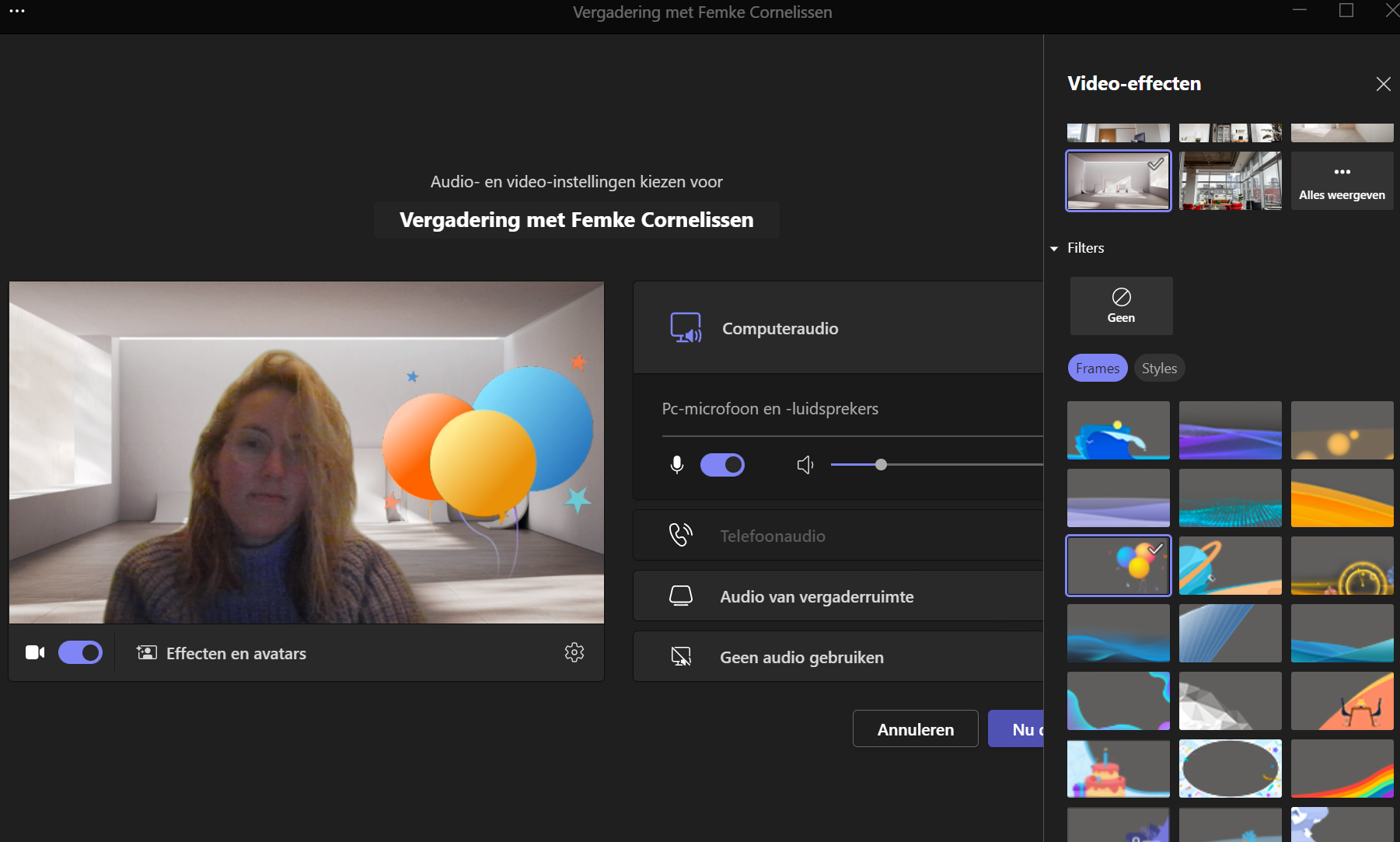 Video effecten in Microsoft Teams – Femke Cornelissen
